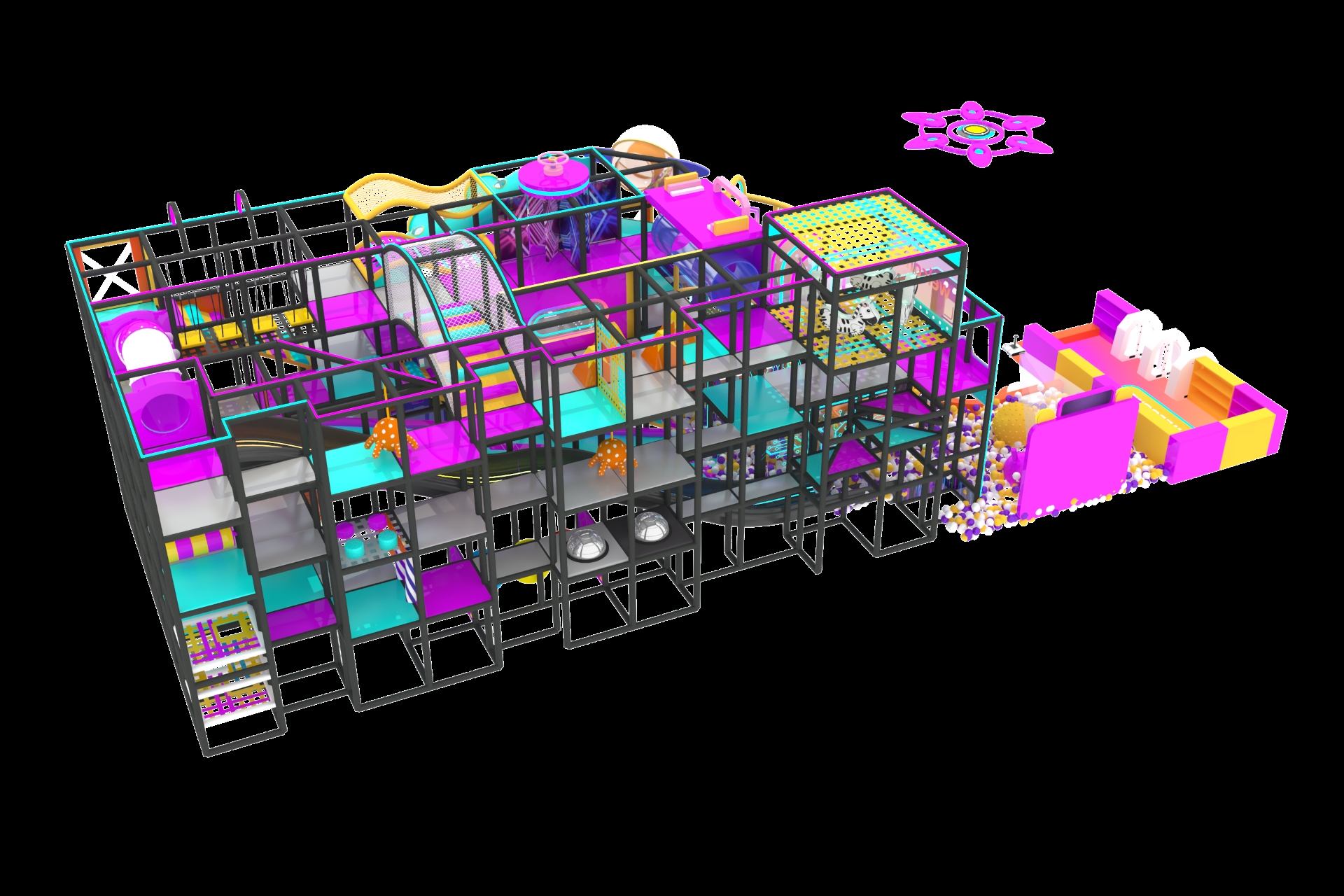 Kids Indoor Playground | Space-Themed Soft Play Structure for Commercial Use