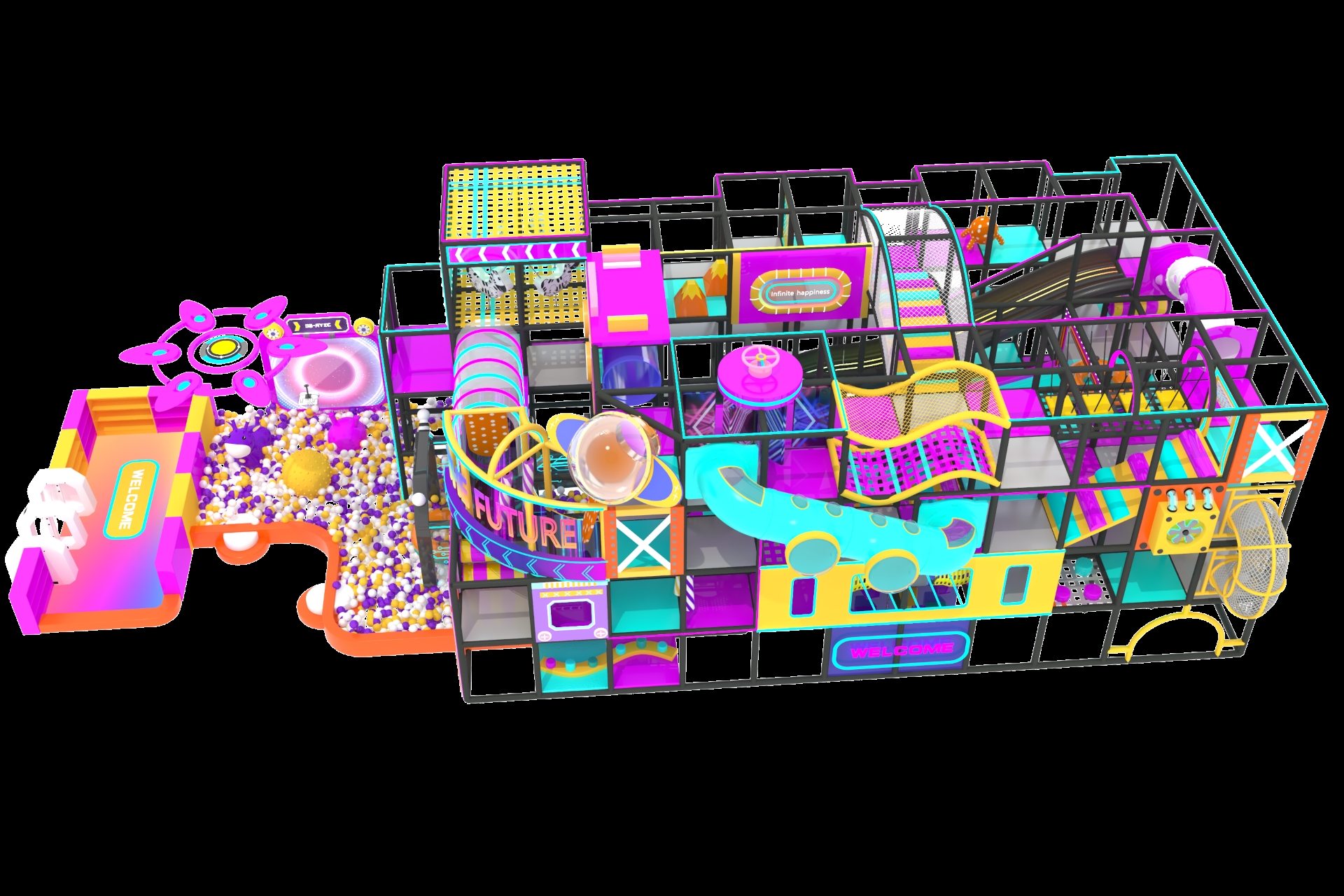 Kids Indoor Playground | Space-Themed Soft Play Structure for Commercial Use